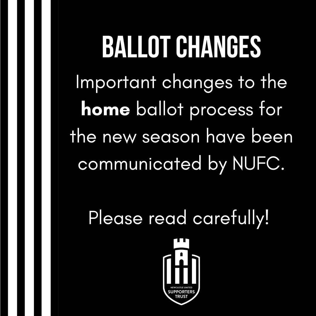 Changes to the Membership Ballot for the 2024 - 2025 Season: Newcastle ...